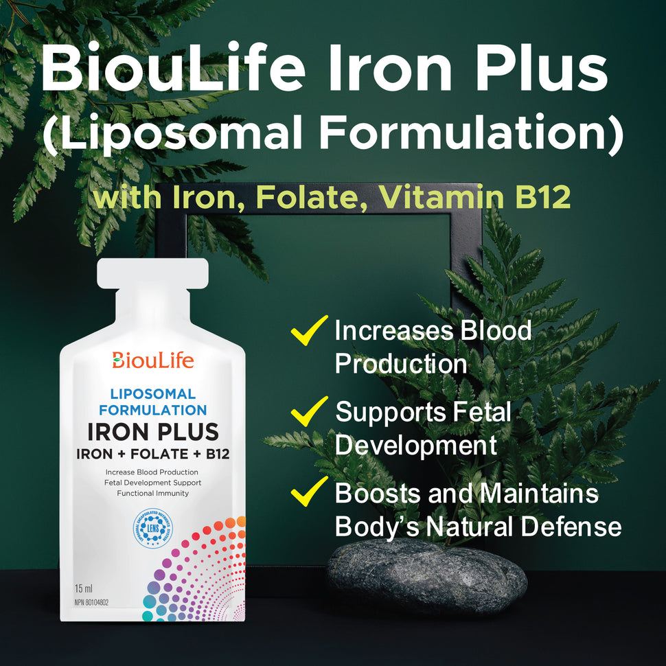 Iron Plus (Iron, Folate, Vitamin B12) 15ml x 30 Sachets – Bioulife