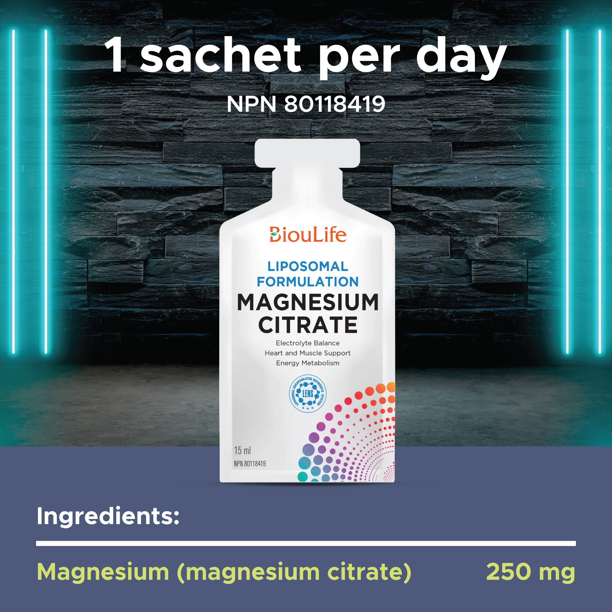 Magnesium Citrate 15ml x 30 Sachets – Bioulife