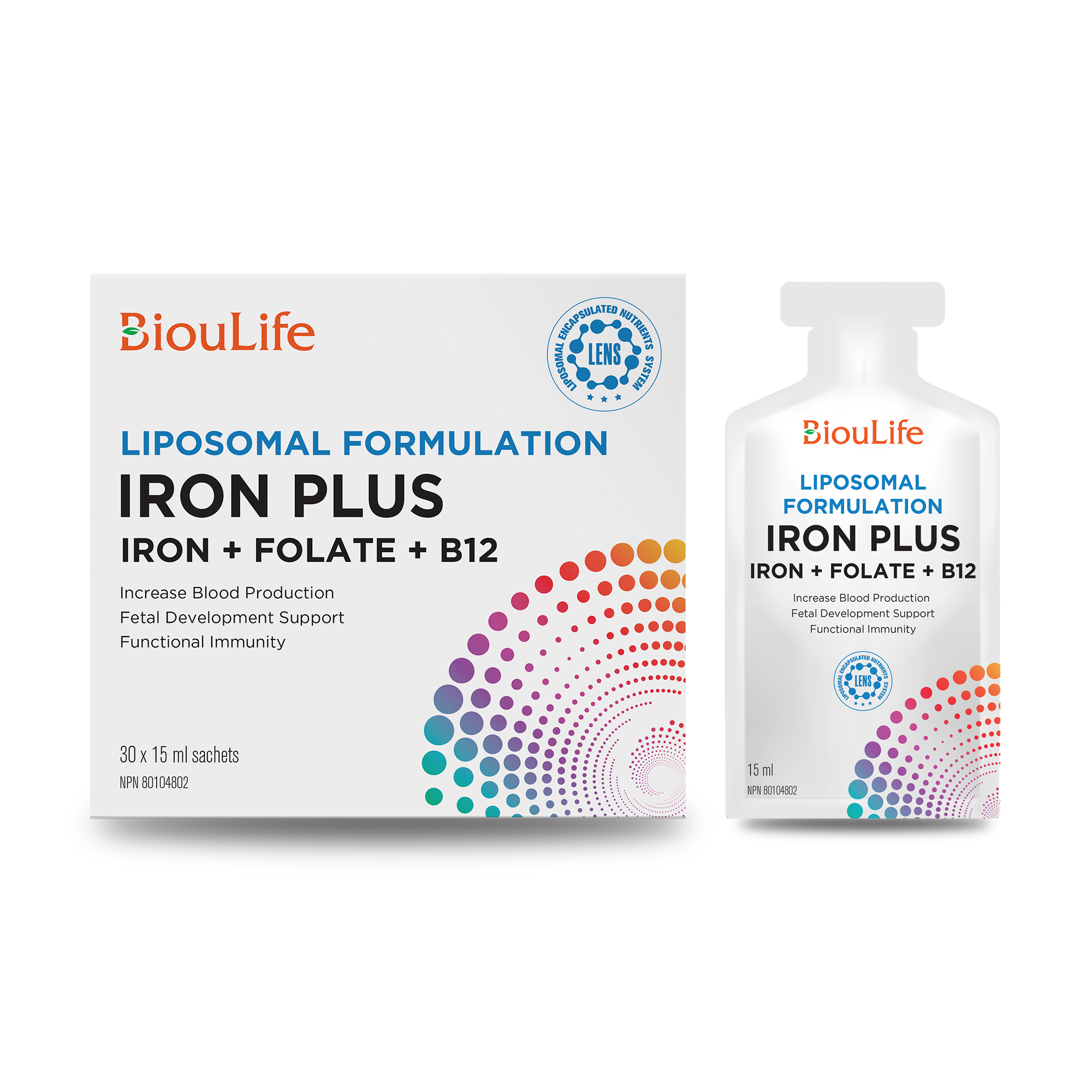 Iron Plus (Iron, Folate, Vitamin B12) 15ml x 30 Sachets – Bioulife